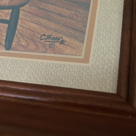 Home Interiors | Art | Vintage 981 Artist C Wrays Country Kitchen Nook ...